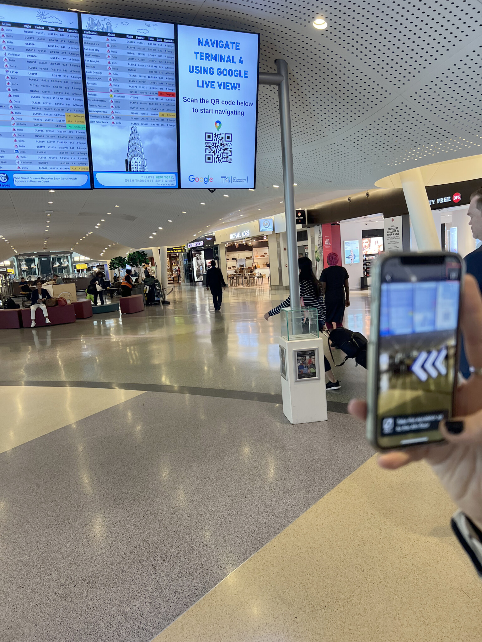 JFKIAT Teams Up With Google to Launch Indoor Live View at JFK T4