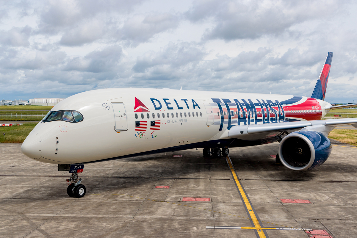 Delta Air Lines Unveils the Team USA-inspired A350 — Airline News